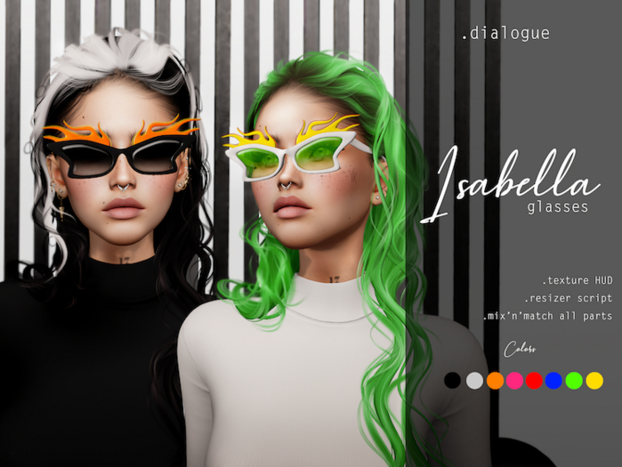 Second Life Marketplace Dialogue Isabella Glasses
